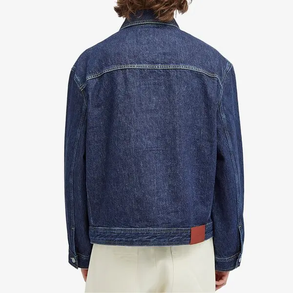Studio Nicholson Petar Denim Trucker Jacket In Blue Black - 60